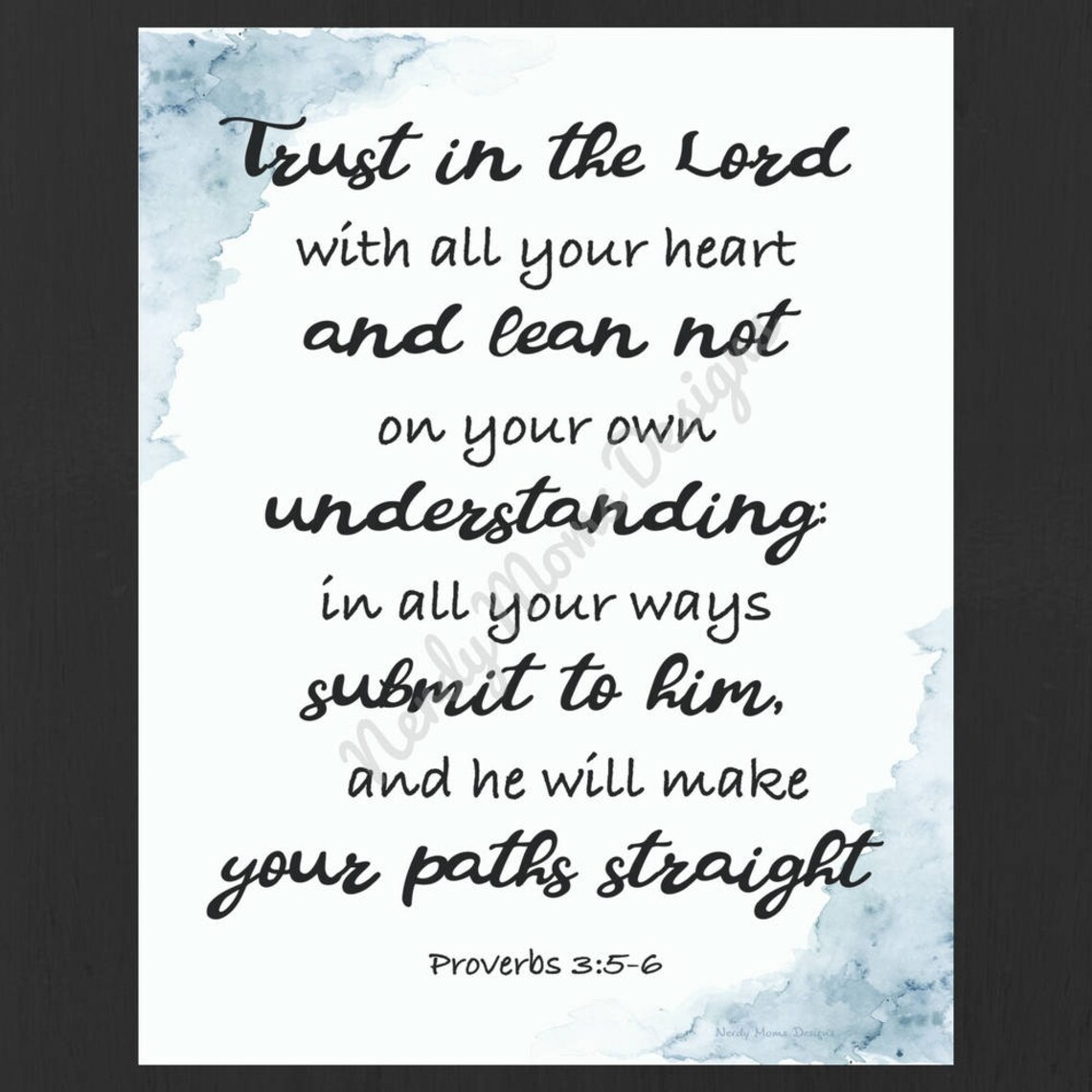 Trust in the Lord With All Your Heart | Scripture Quote | Proverbs 3:5 ...