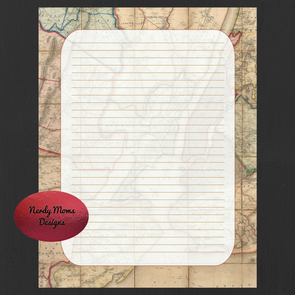 Maps Stationery Bundle Printable Stationery Letter Writing - Etsy