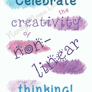 Celebrate the Creativity of Non-linear Thinking Creative Mind Quote ...