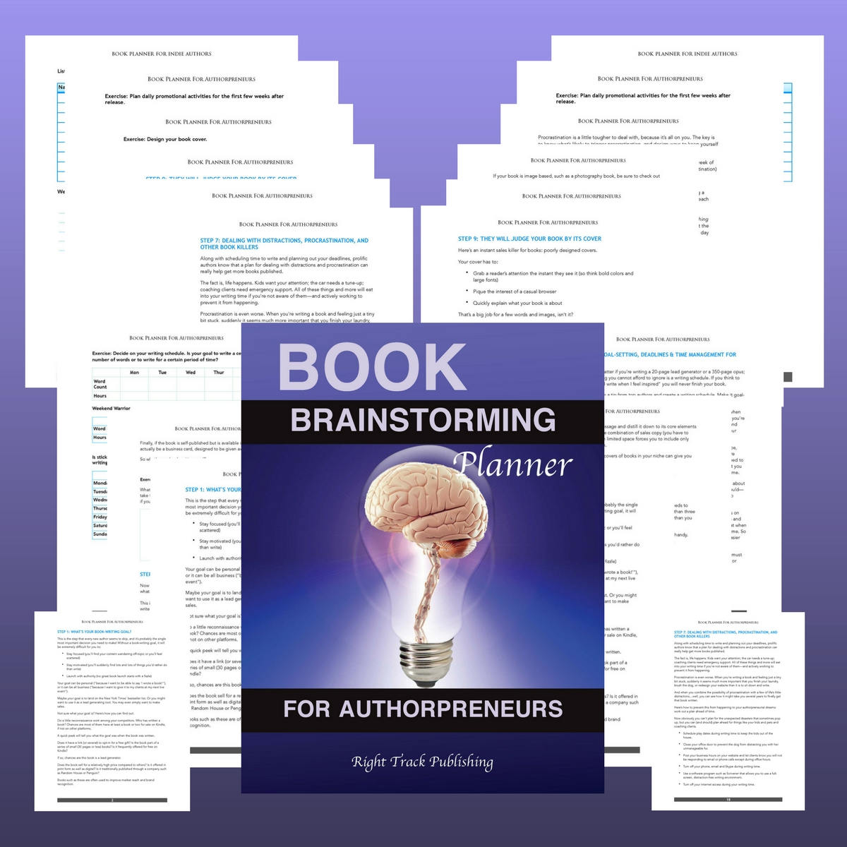 Book Brainstorming Planner for Authorpreneurs Author Worksheets Book ...