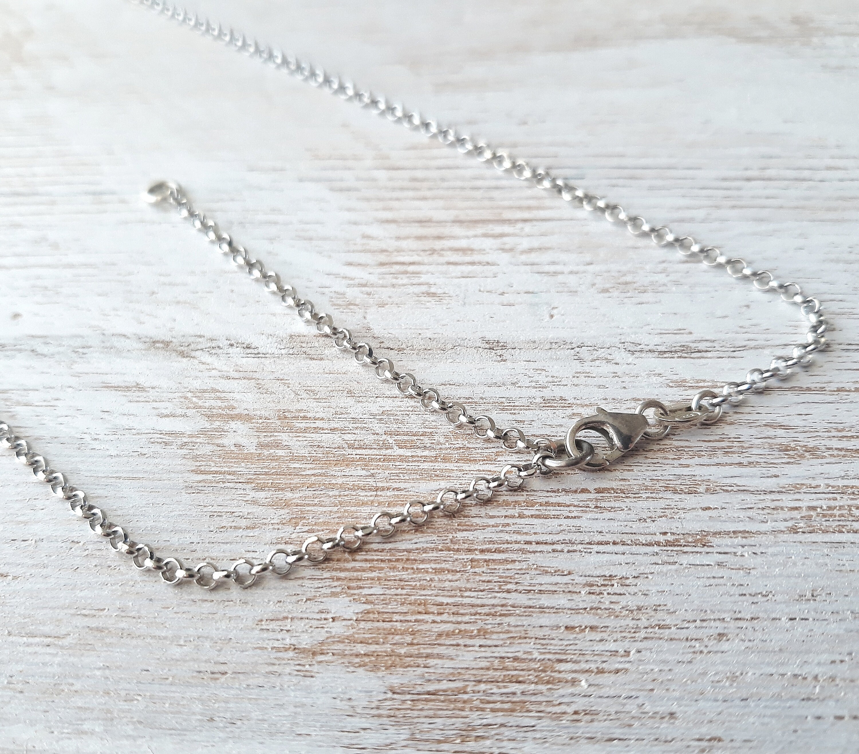 Triangle Necklace With Silver Rolo Chain and Bronze Triangle Pendant ...