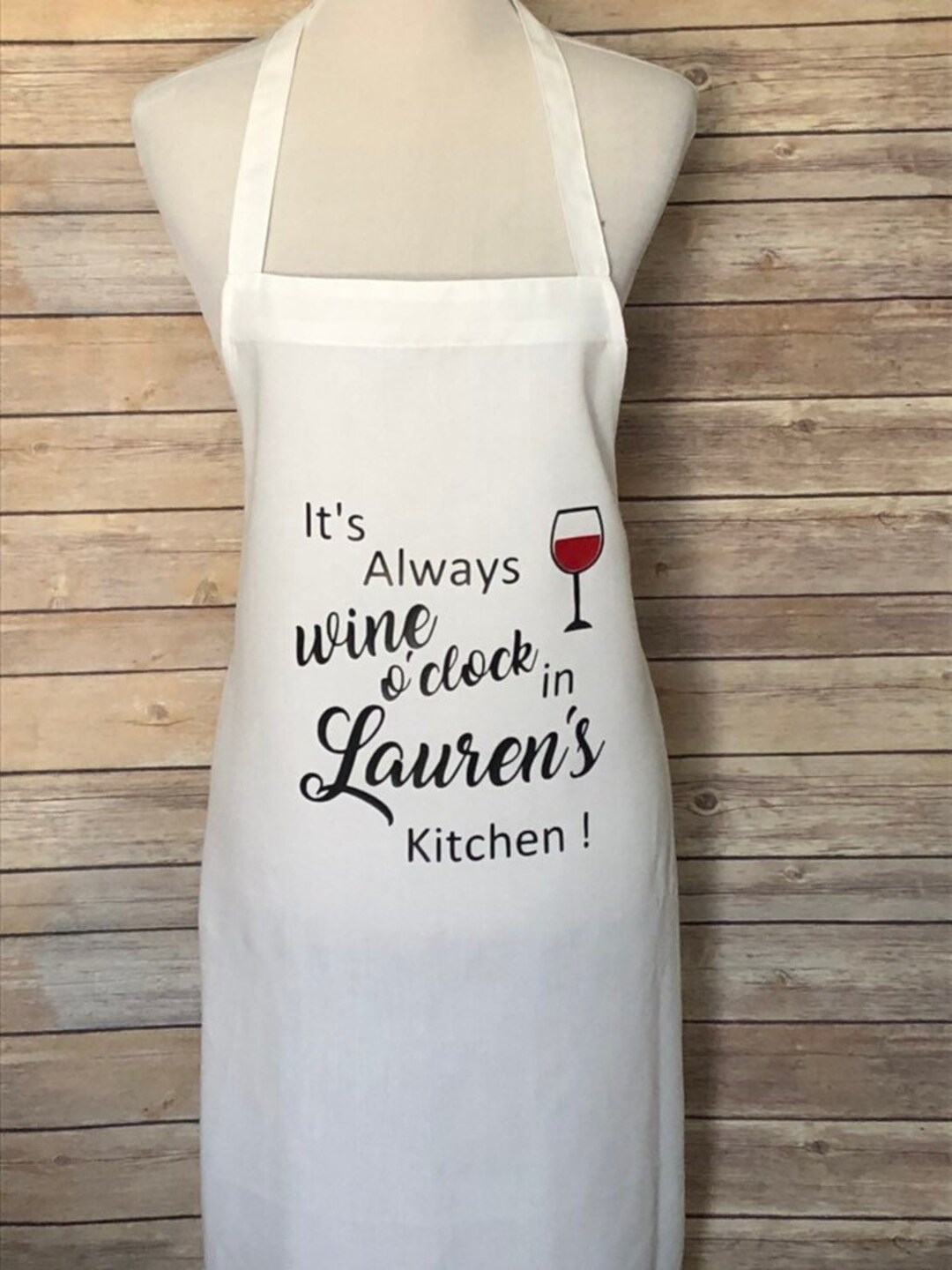 Wine Lover Apron, Wine Apron for Women, Custom Apron, Gift for Chef ...