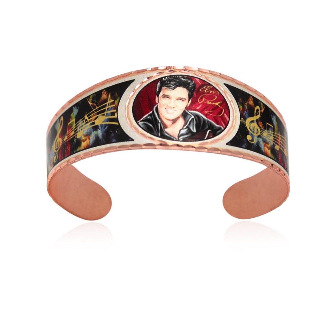 Elvis Presley Cuff Bracelet Western Country Music Adjustable Copper ...