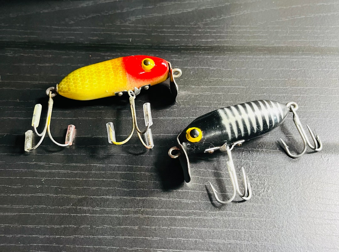 Pair of Vintage Fishing Lures Rinehart Jinx Bass Lures 1940s Ohio Fred ...