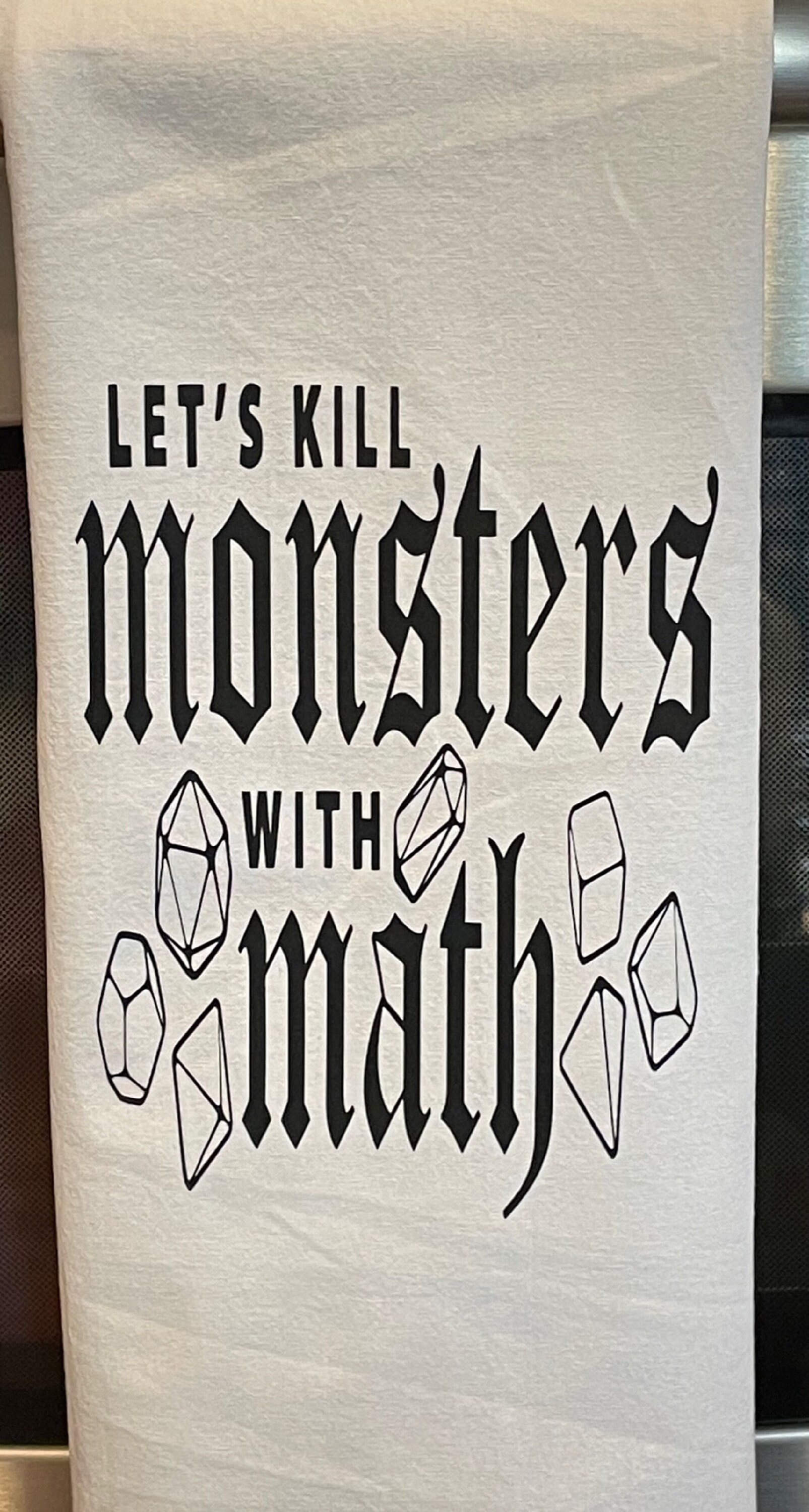 D&D Killing Monsters With Math Tea Towel - Etsy