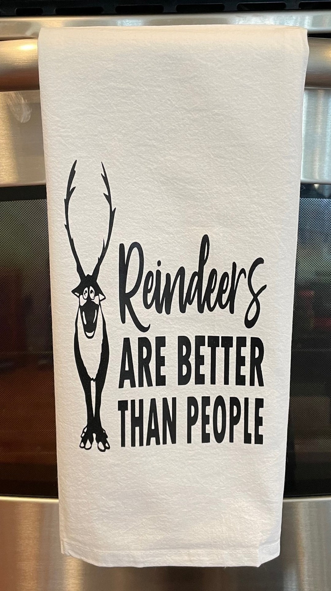 Reindeers Are Better Than People Tea Towel - Etsy