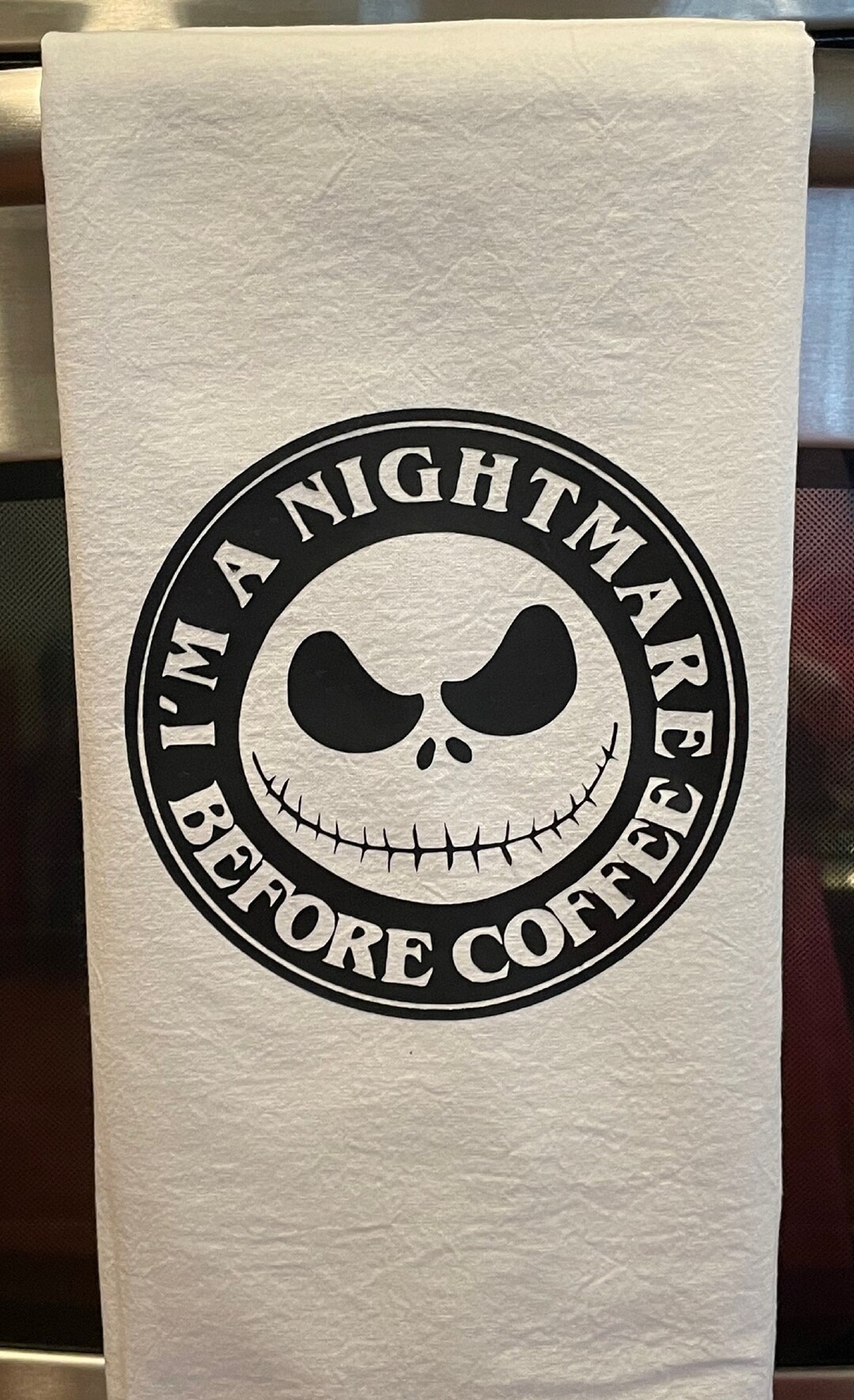 Nightmare Before Coffee Tea Towel - Etsy