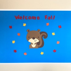 Fall Bulletin Board Set, Fall Bulletin Board Decorations, Squirrel ...