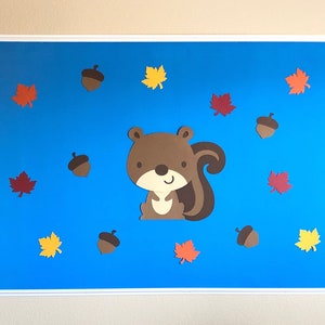 Fall Bulletin Board Set, Fall Bulletin Board Decorations, Squirrel ...