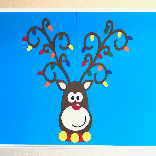 Reindeer Door Decor - Etsy