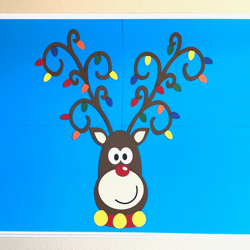 Reindeer Door Decor - Etsy