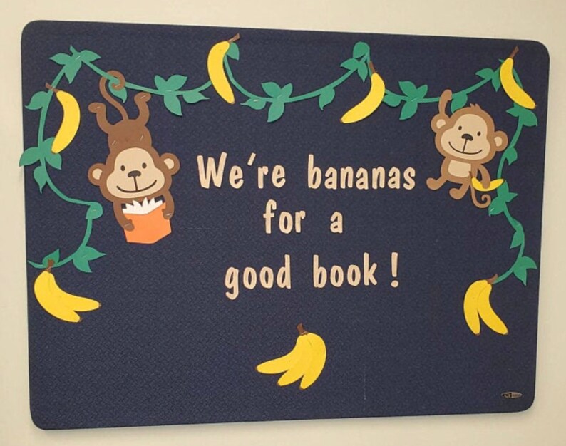 Ready Made Monkey Bulletin Board Classroom Bulletin Board | Etsy