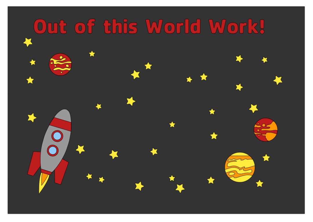 Space Bulletin Board, Classroom Bulletin Board Set, Rocket Themed ...