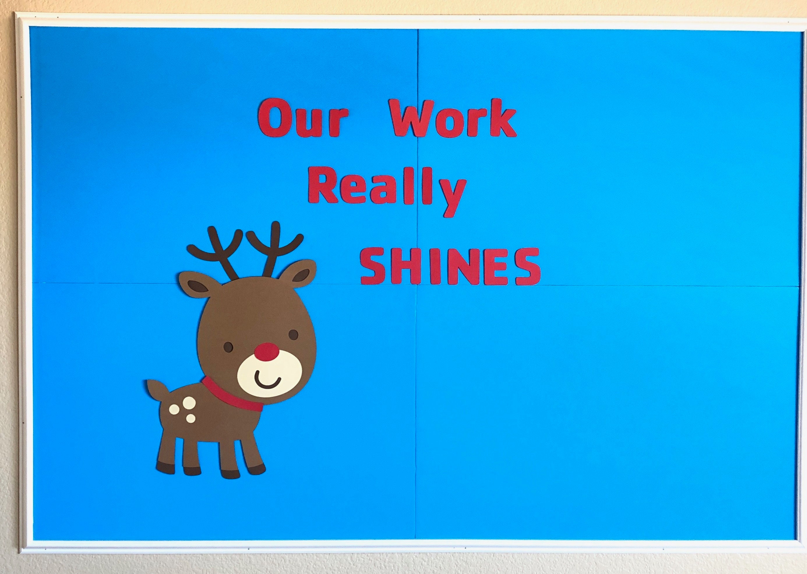 Reindeer Bulletin Board Christmas Bulletin Board Cute - Etsy