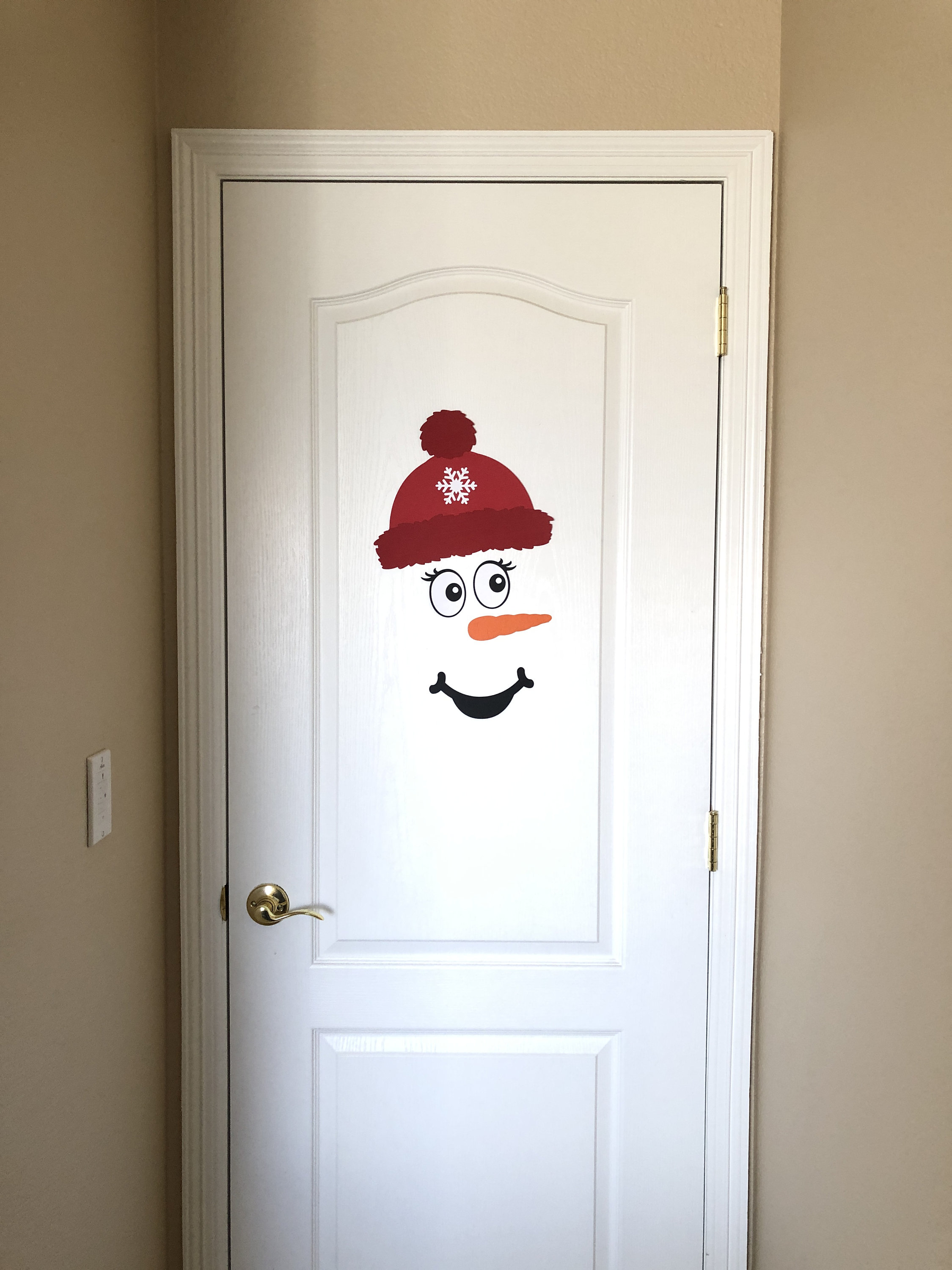 Snowman Door Decoration Christmas Door Decoration Girl - Etsy