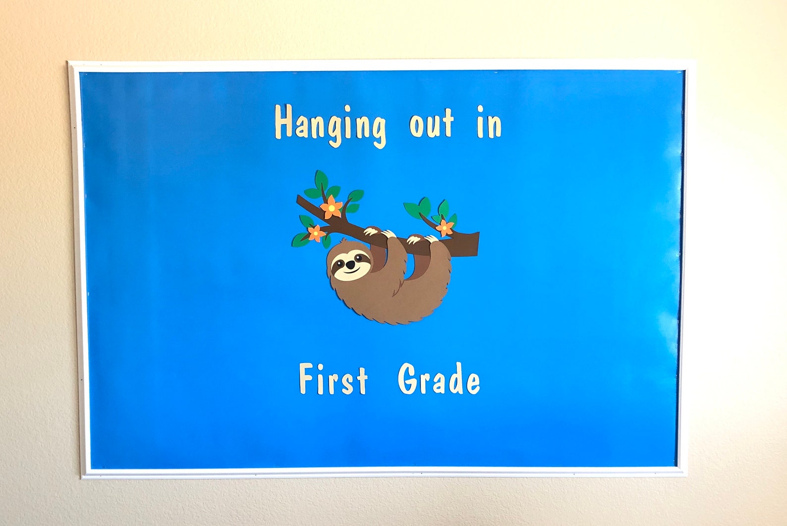 Sloth Bulletin Board Ready to Hang Bulletin Board Set Back - Etsy