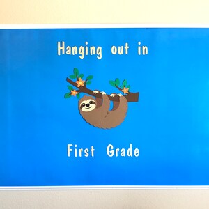 Sloth Bulletin Board Ready to Hang Bulletin Board Set Back - Etsy