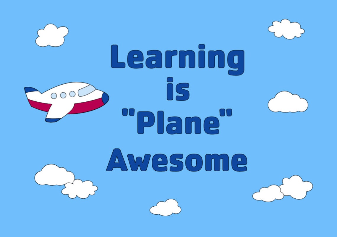 Airplane Bulletin Board, Classroom Bulletin Board Set, School Bulletin ...