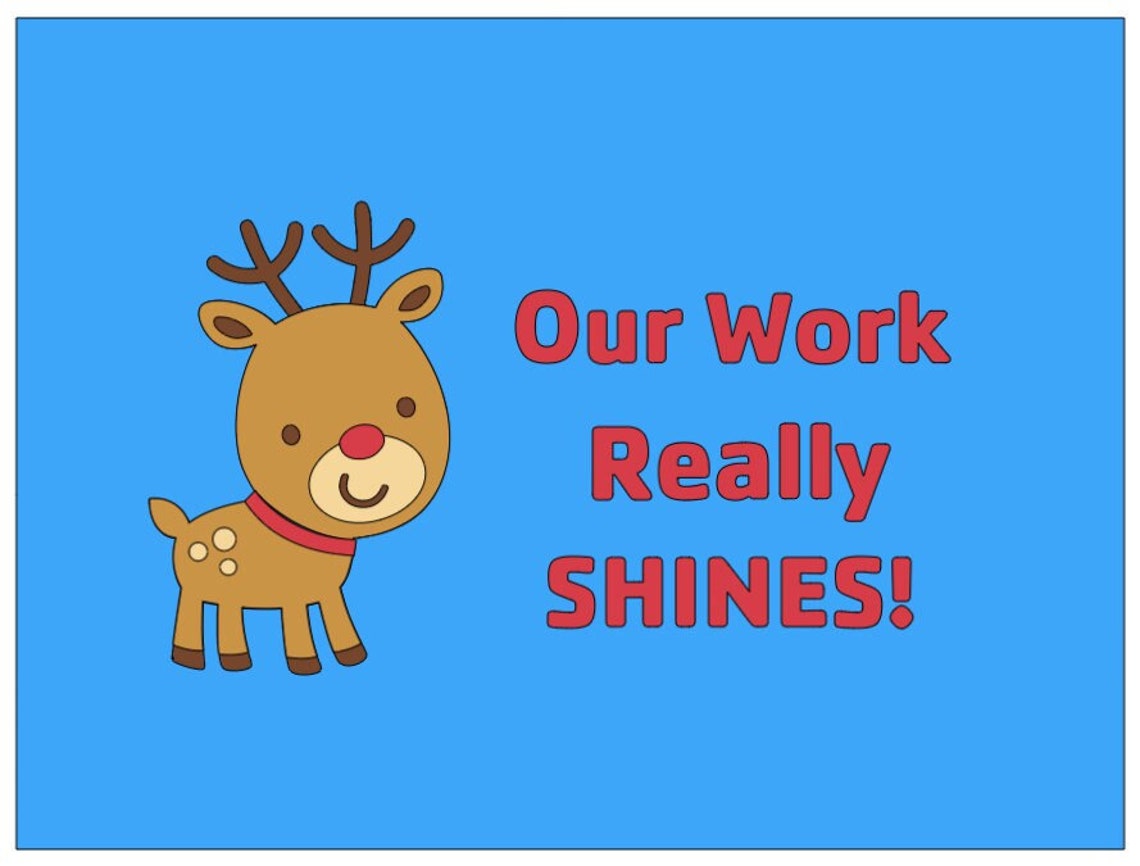 Reindeer Bulletin Board Christmas Bulletin Board Cute - Etsy