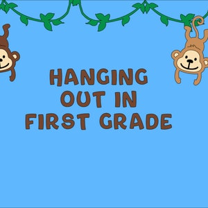 Monkey Bulletin Board, Back to School Bulletin Board Set, Jungle ...