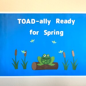 Toad Bulletin Board, Ready to Hang Classroom Bulletin Board Set, Back ...