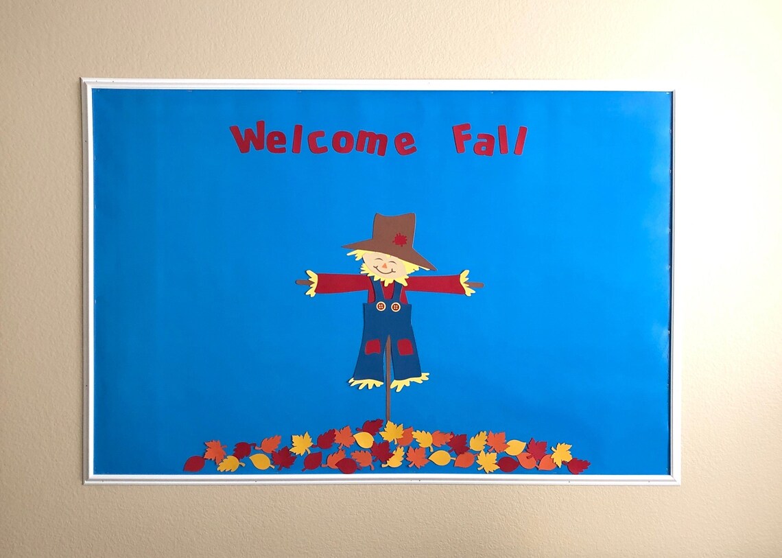 Fall Bulletin Board Scarecrow Bulletin Board Autumn Bulletin | Etsy
