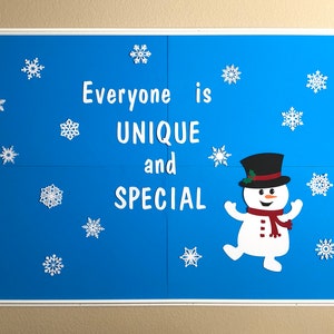 Winter Bulletin Board Set Snowman Bulletin Board Winter - Etsy