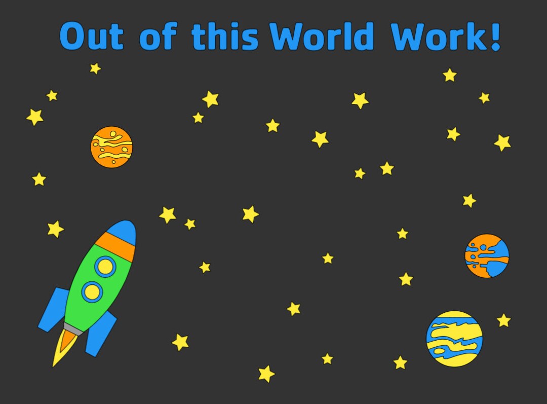 Multiple Piece Space Bulletin Board, Classroom Bulletin Board Set ...