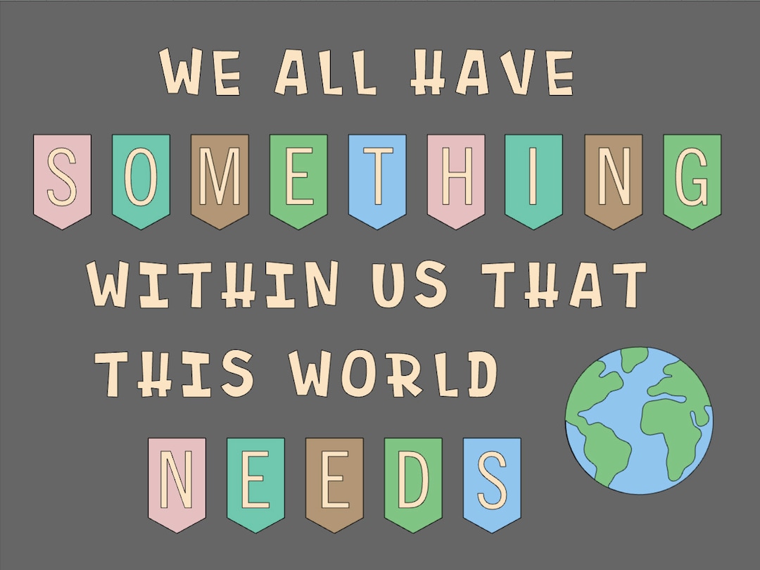 Boho Bulletin Board Set, We All Have Something Within Us Bulletin Board ...