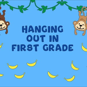 Monkey Bulletin Board, Back to School Bulletin Board Set, Jungle ...