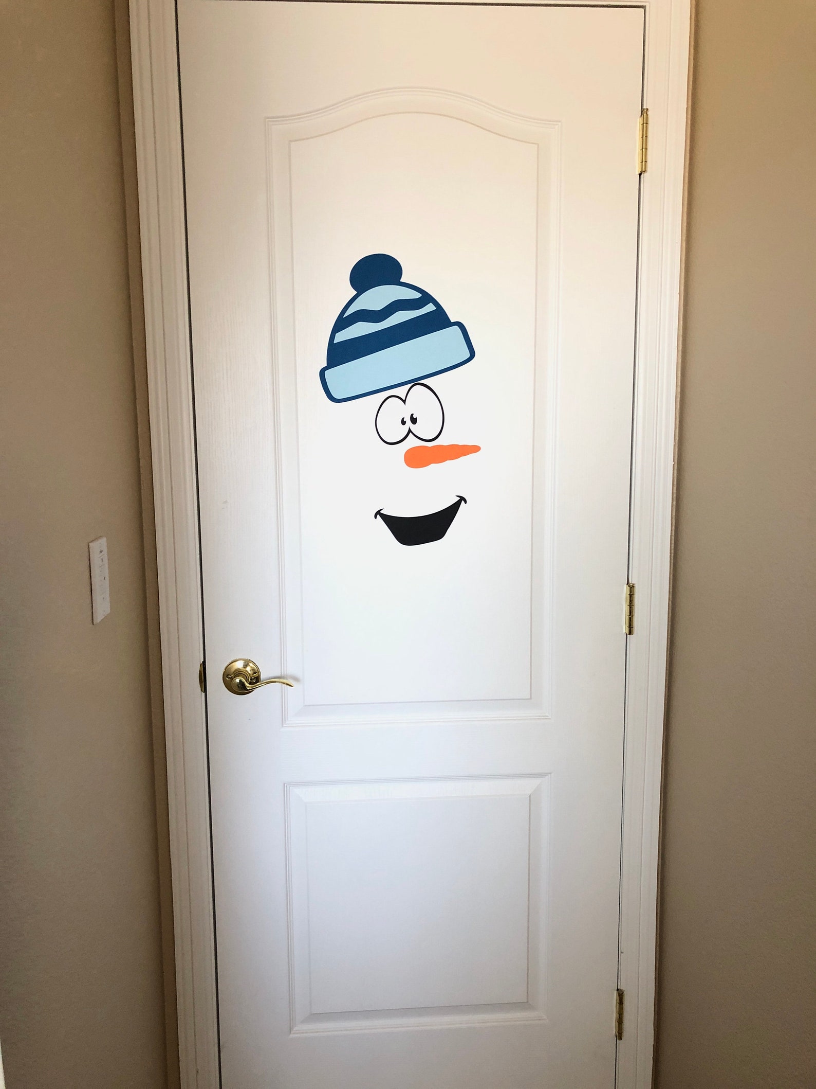Snowman Door Decoration Holiday Door Decoration Christmas - Etsy