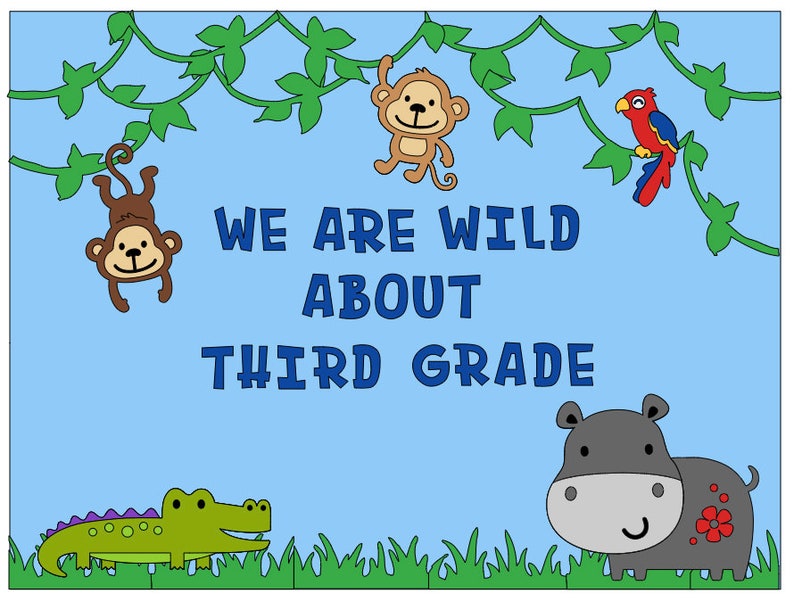 Jungle Themed Classroom Bulletin Board Cutouts Jungle - Etsy