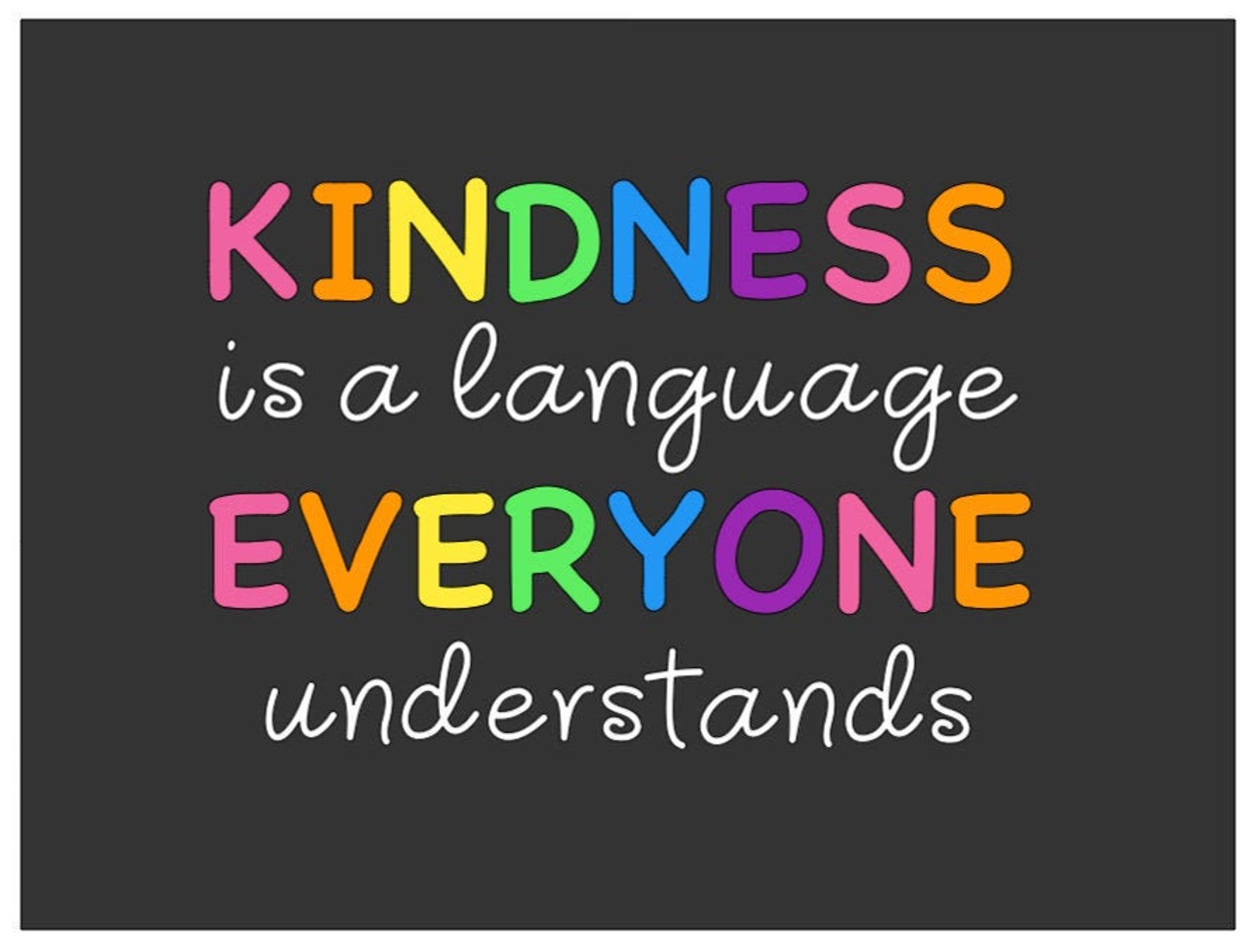 Treat Others With Kindness Classroom Sign, Inspirational Bulletin Board ...