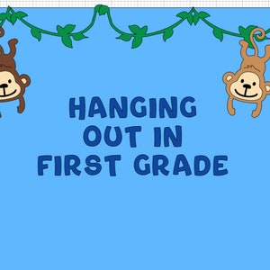 Monkey Bulletin Board, Back to School Bulletin Board Set, Jungle ...