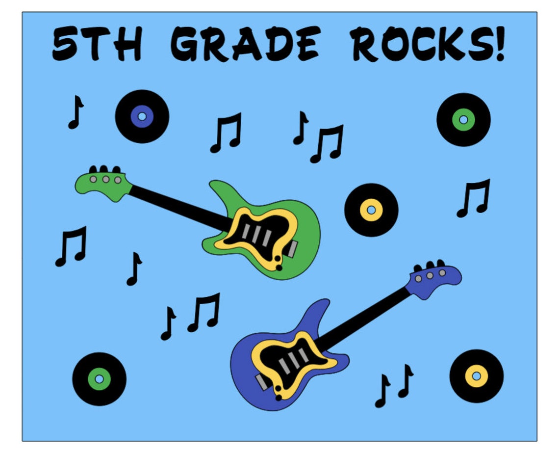 19 Piece Bulletin Board Set, Rock and Roll Bulletin Board Kit, Music ...