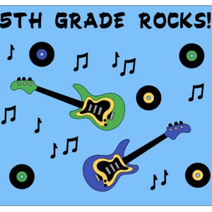 19 Piece Bulletin Board Set, Rock and Roll Bulletin Board Kit, Music ...