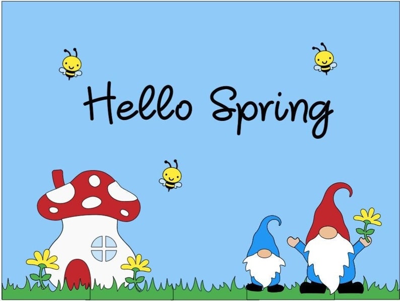 Spring Bulletin Board Gnome Bulletin Board Garden Gnome | Etsy