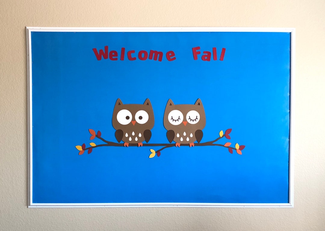 Fall Bulletin Board Set, Autumn Bulletin Board Decorations, Owl ...