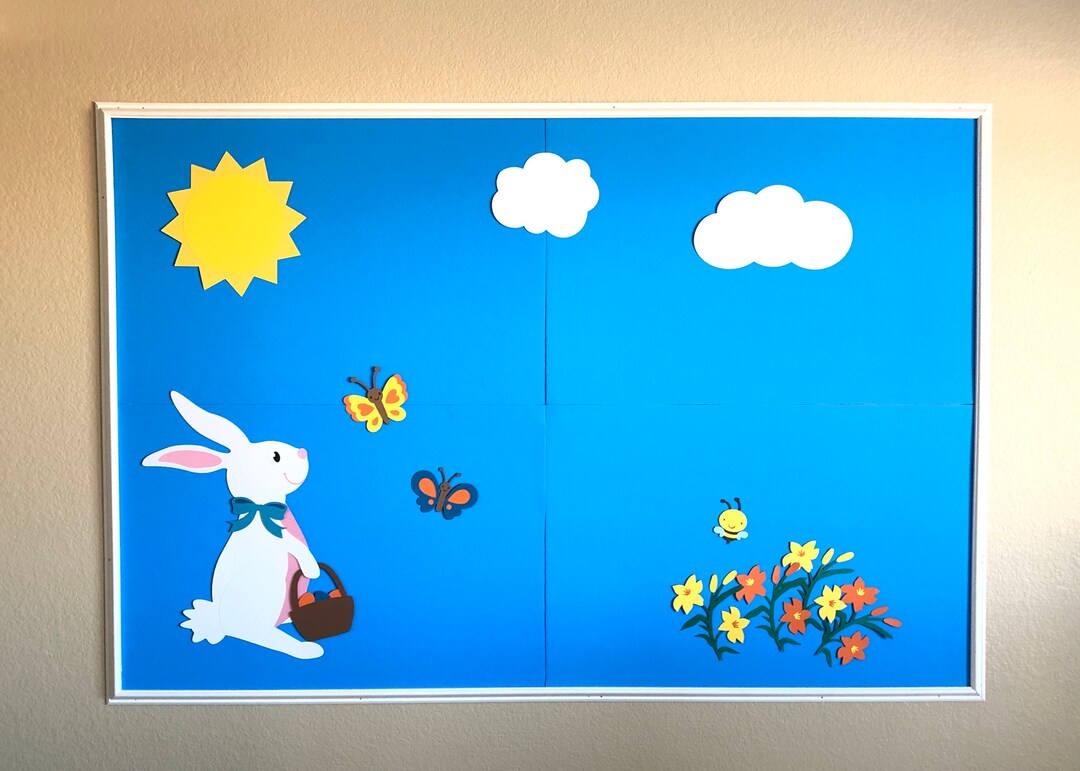 Spring Bulletin Board, Bunny Bulletin Board, Classroom Door Decoration ...