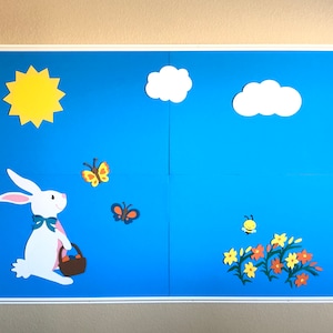 Spring Bulletin Board, Bunny Bulletin Board, Classroom Door Decoration ...