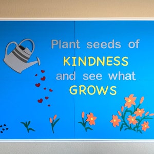 Spring Bulletin Board, Positive School Bulletin Board, Kindness ...