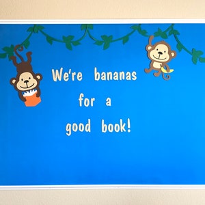 Monkey Bulletin Board Classroom Bulletin Board Set Jungle | Etsy