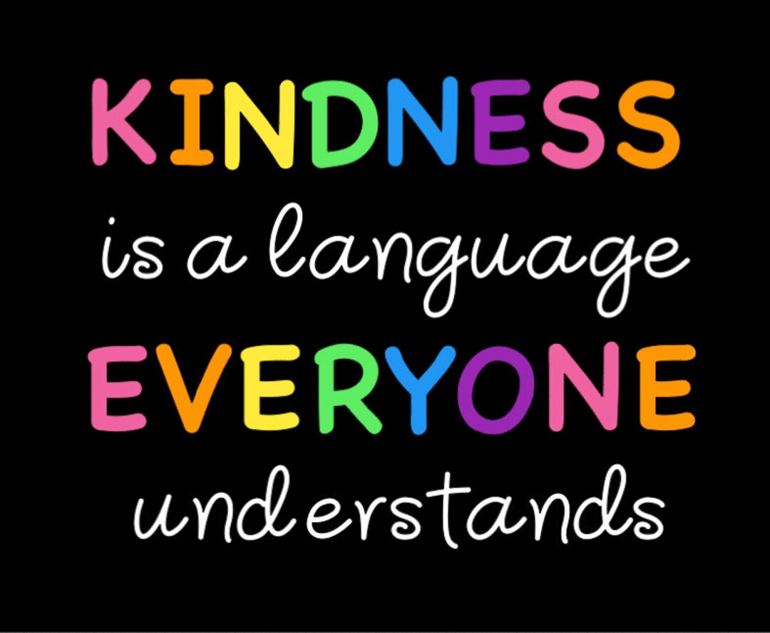 Treat Others With Kindness Classroom Sign, Inspirational Bulletin Board ...