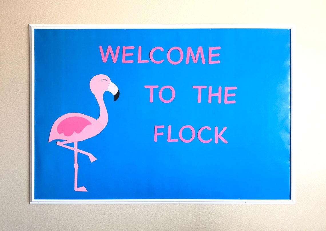Teachers School Bulletin Board Cutouts Flamingo Classroom - Etsy
