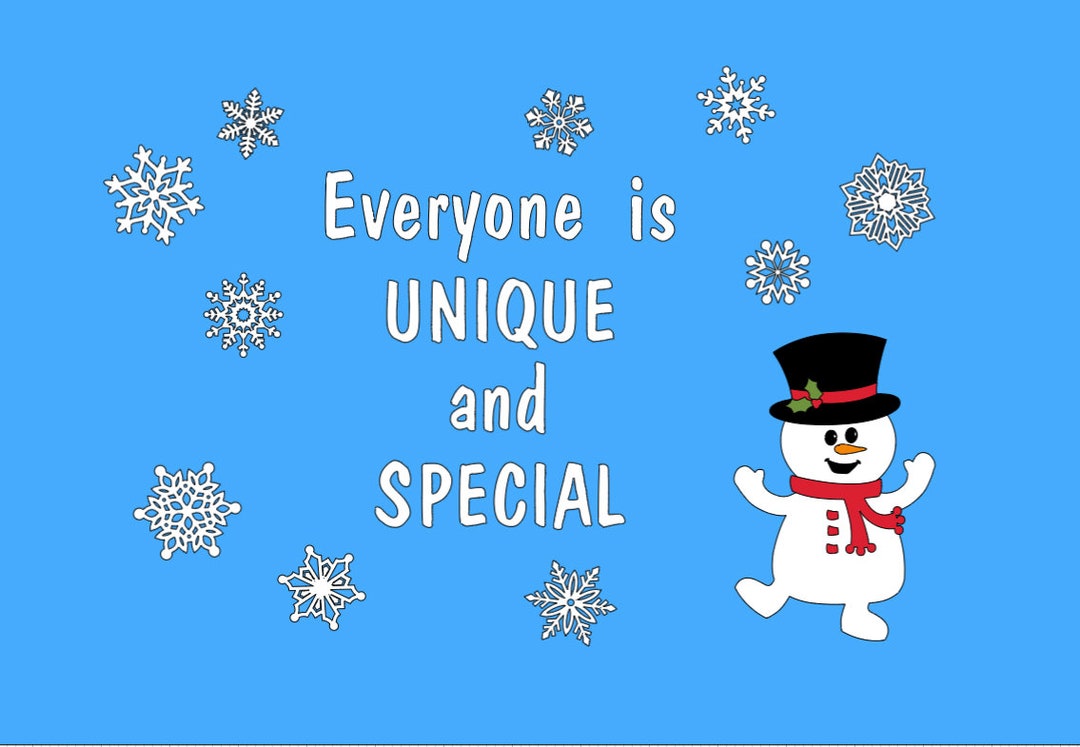 Winter Bulletin Board Set, Snowman Bulletin Board, Winter Classroom ...