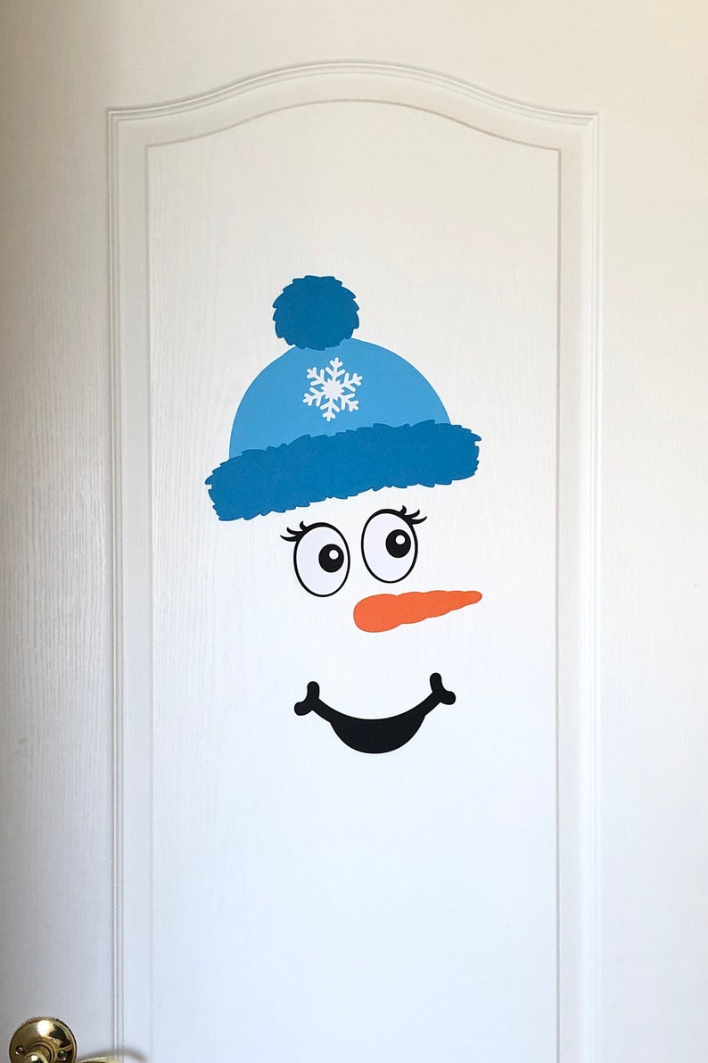 Snowman Door Decoration Christmas Door Decoration Girl - Etsy
