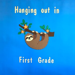 Sloth Bulletin Board Ready to Hang Bulletin Board Set Back - Etsy