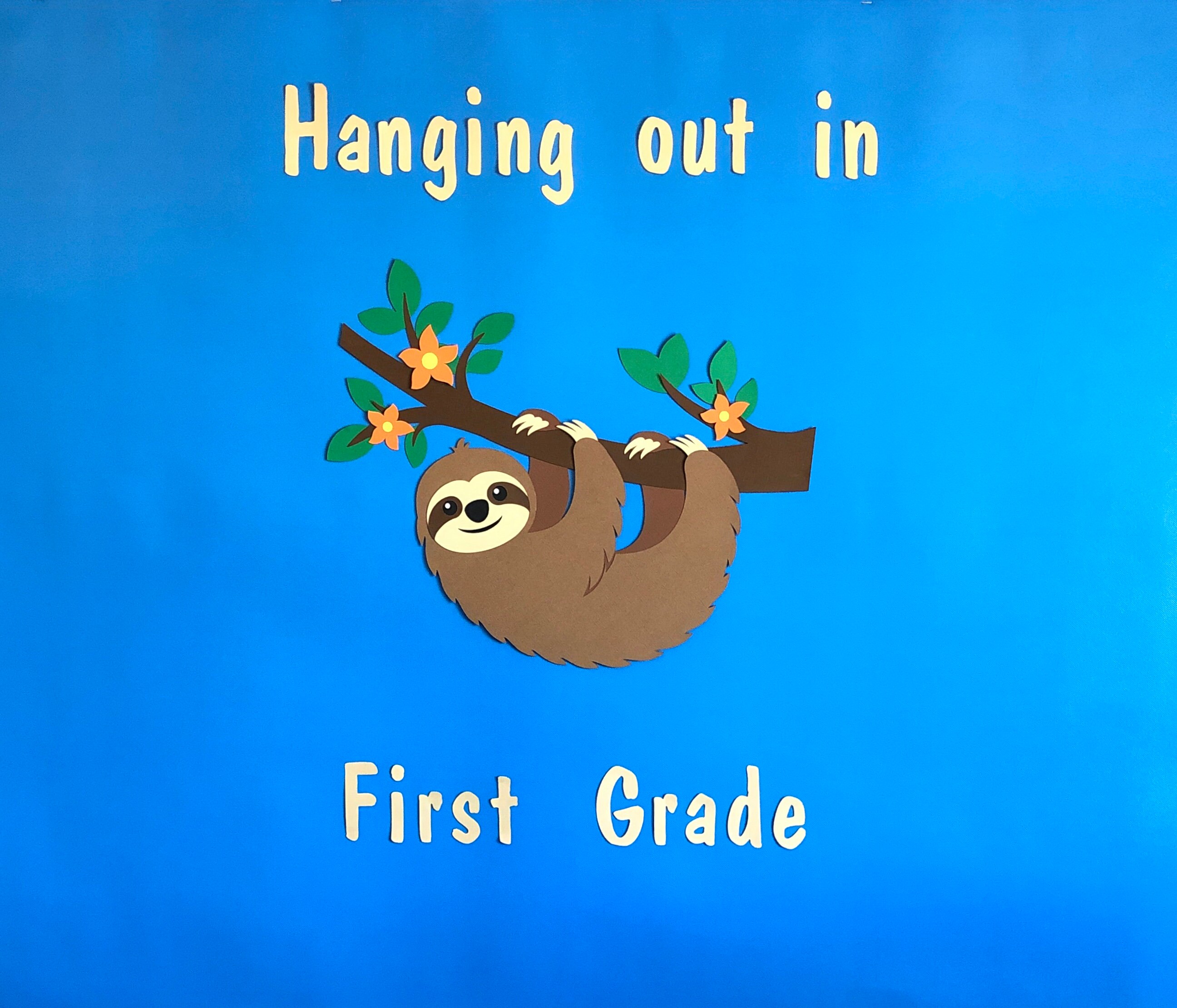 Sloth Bulletin Board Ready to Hang Bulletin Board Set Back - Etsy