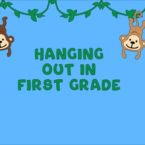 Monkey Bulletin Board, Back to School Bulletin Board Set, Jungle ...