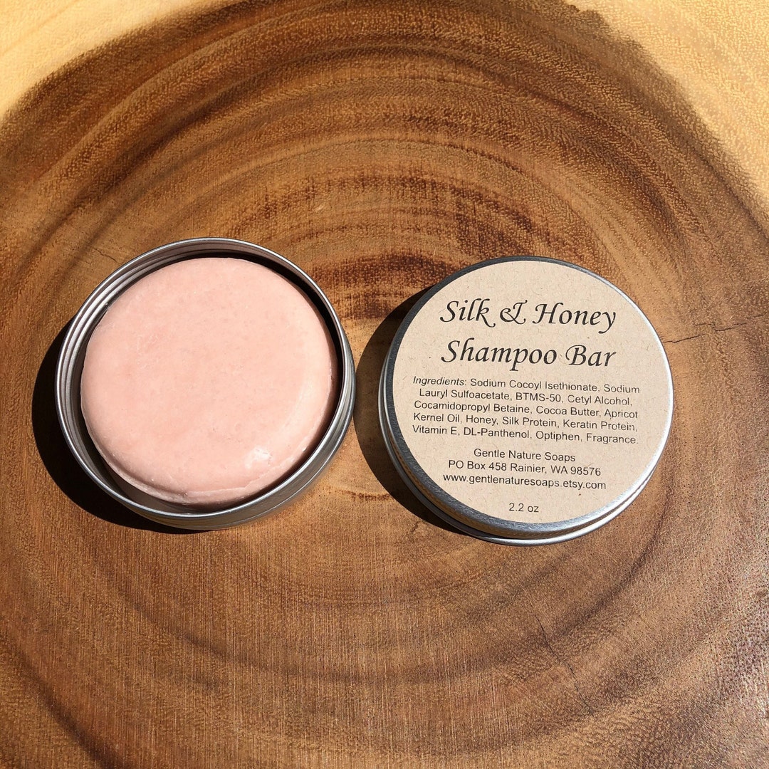Sandalwood Vanilla Silk & Honey Shampoo Bar - Etsy